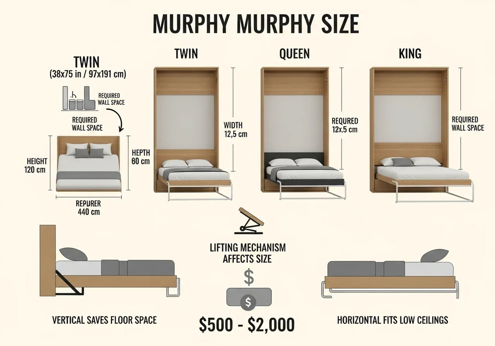 How to Find the Perfect Fit for Your Room: Murphy Bed Size Guide ...